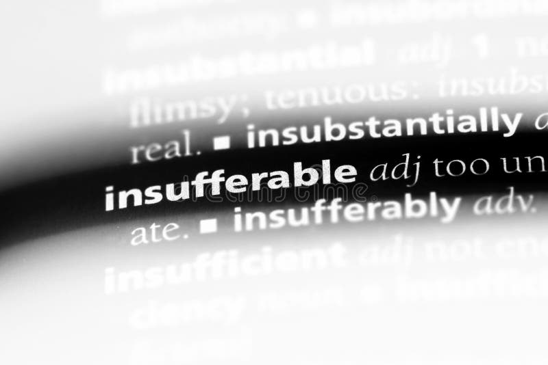 Unbearable Definition