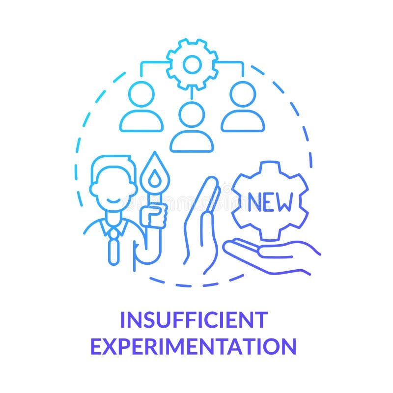 Insufficient Experimentation Blue Gradient Concept Icon Stock Vector ...