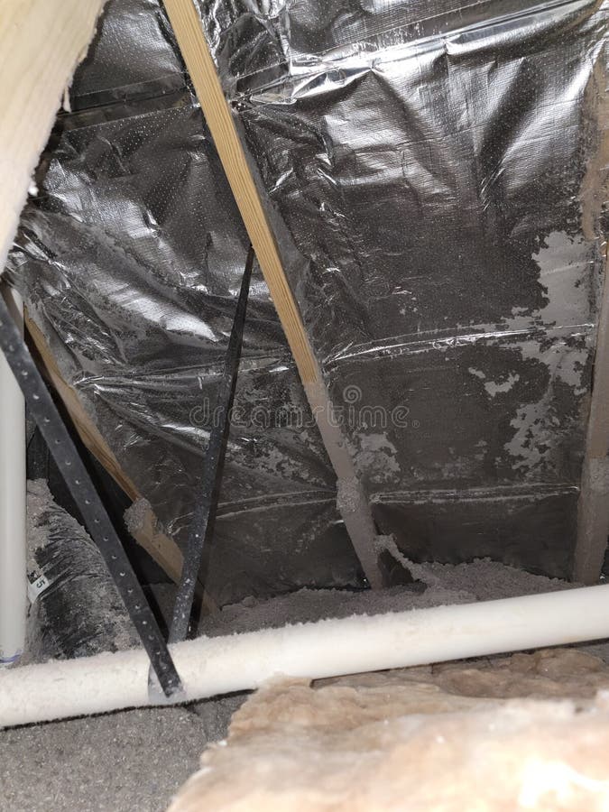 Insulated Attic Crawl Space Stock Photo - Image of wing, glass: 254412562