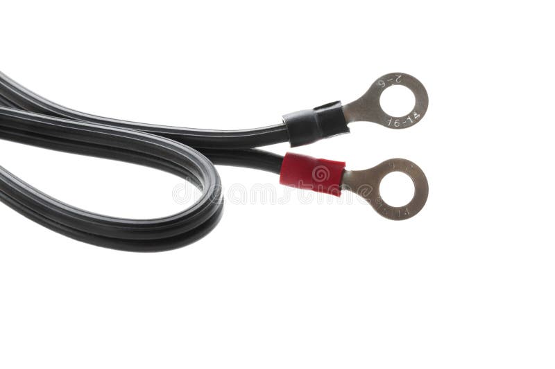 Insulated Cable with a Ring Terminal Compatible with M6 and M8 Screws ...