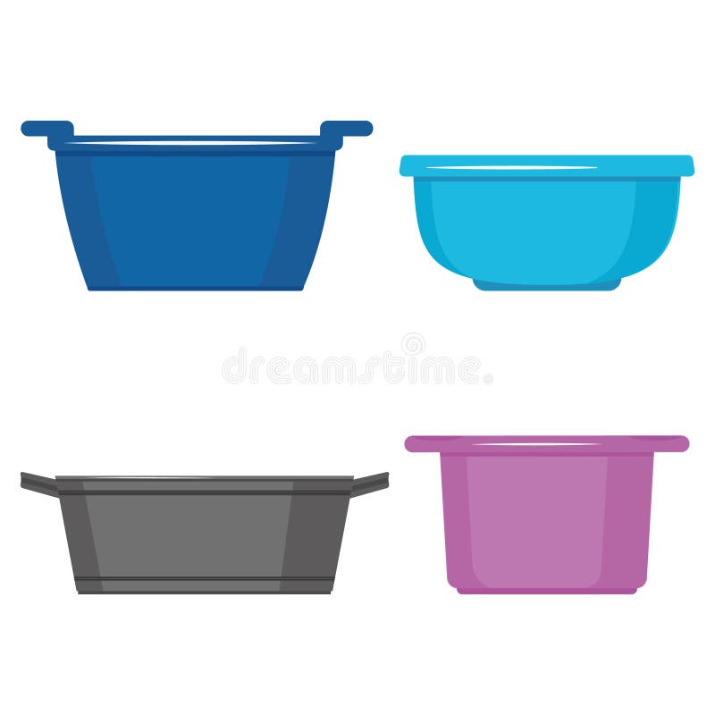 Insulated Container for Washing and Cleaning, Color Vector Illustration ...