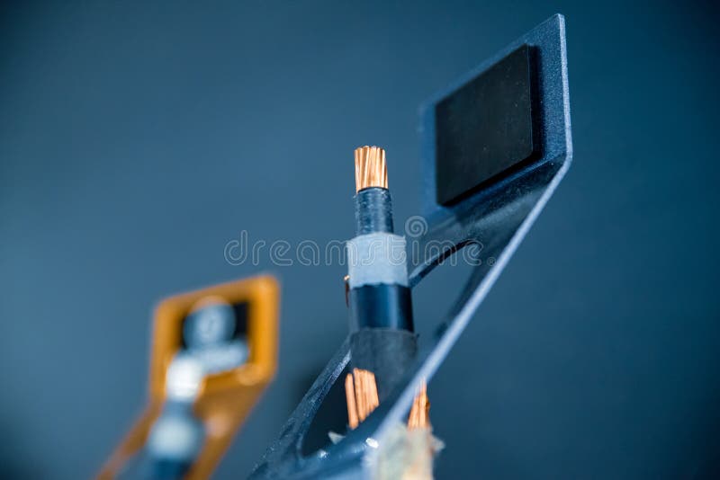 Insulated Copper Cable with Grounding Stock Image - Image of supply ...