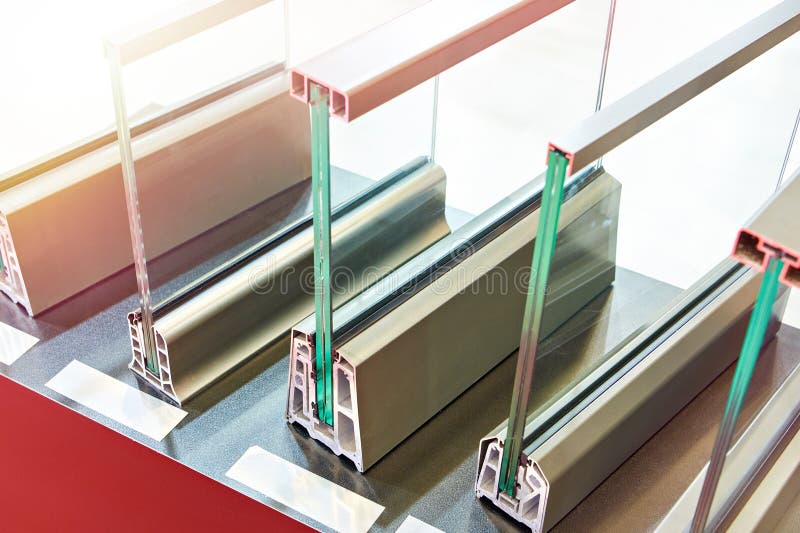 Insulated Double Glazing Cross Section Window and Door Stock Image ...