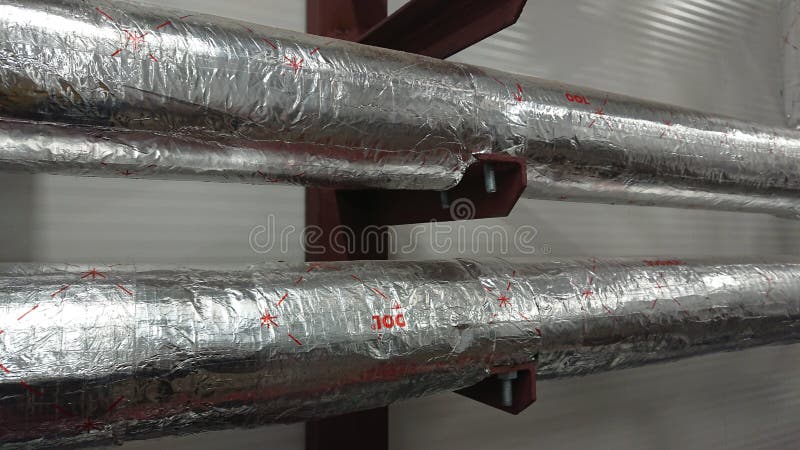 Insulated heating pipes stock photo. Image of heating - 234894812