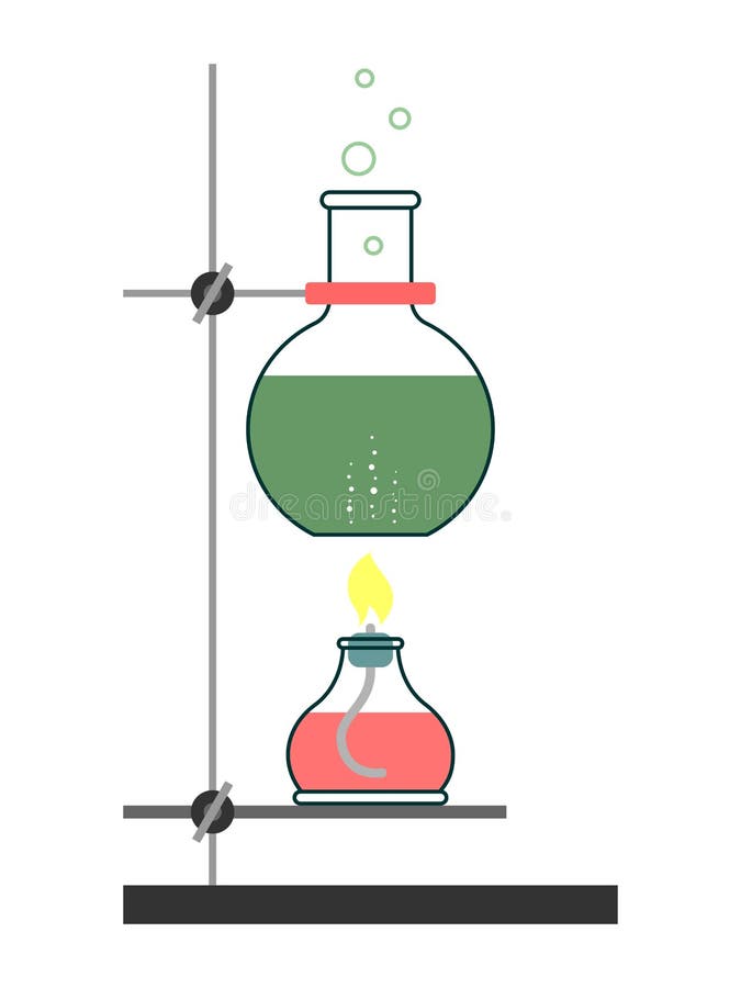 Vector of a Lab Researcher Working in a Lab with a Microscope and Tools ...