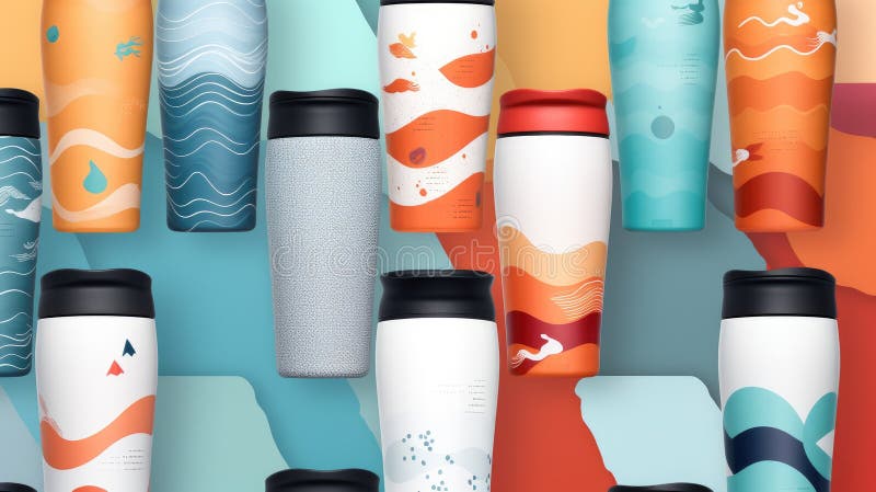 Insulated Tumblers Banner with Different Types of Tumblers and Colors ...
