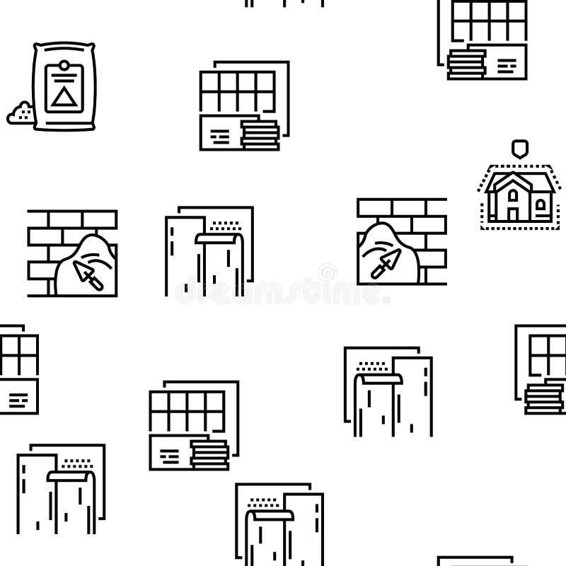 Insulation Building Vector Seamless Pattern Stock Vector - Illustration ...