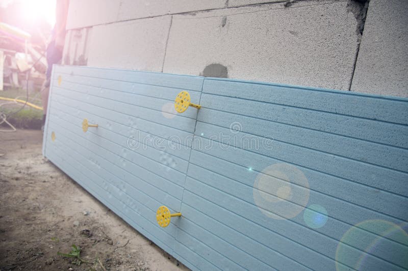 Insulation Extruded Polystyrene Panels Stock Image - Image of material ...
