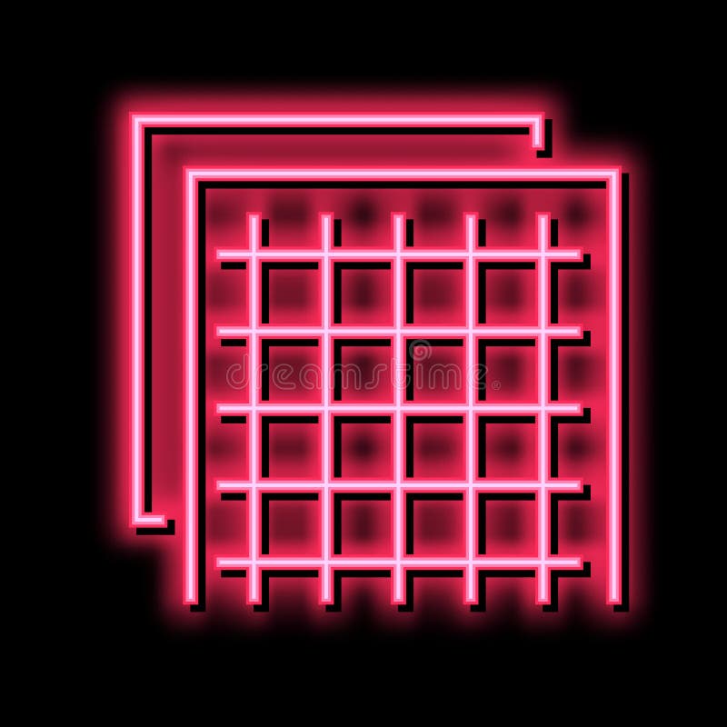 Insulation Grid Neon Glow Icon Illustration Stock Vector - Illustration ...