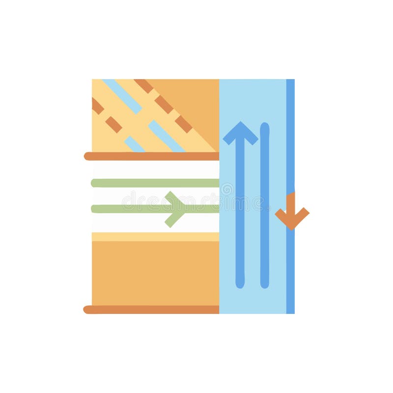 Insulation Material Design Icon Stock Photo - Illustration of ...