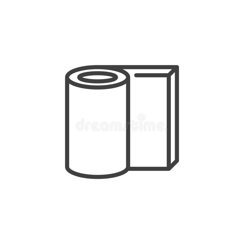 Insulation Material Line Icon Stock Vector - Illustration of roll ...