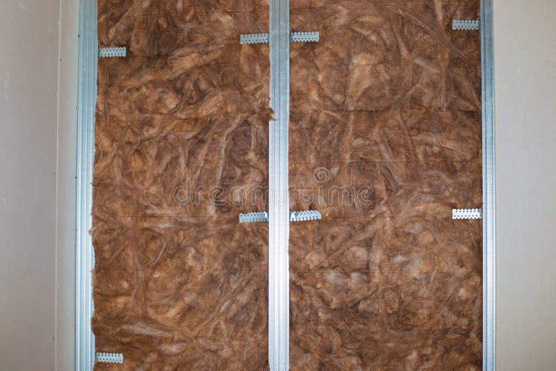 Insulation and Sound Insulation of Walls with Mineral Wool, before ...