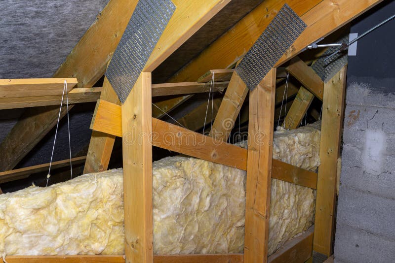 Insulation of Walls and Ceiling in the Attic Made of Mineral Wool ...