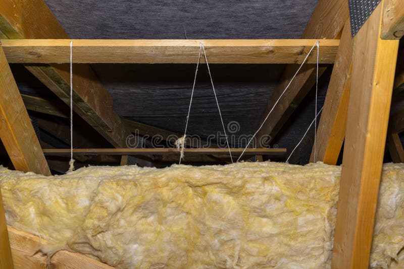 Insulation of Walls and Ceiling in the Attic Made of Mineral Wool ...
