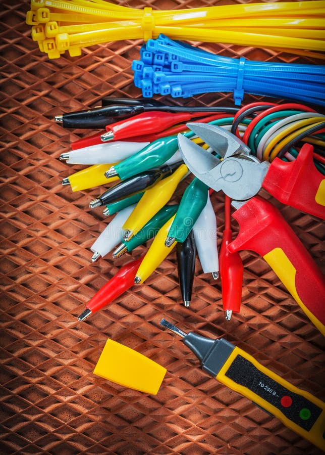 Insulation Wire Cutter Tying Cables Electrical Tester Crocodile Stock ...