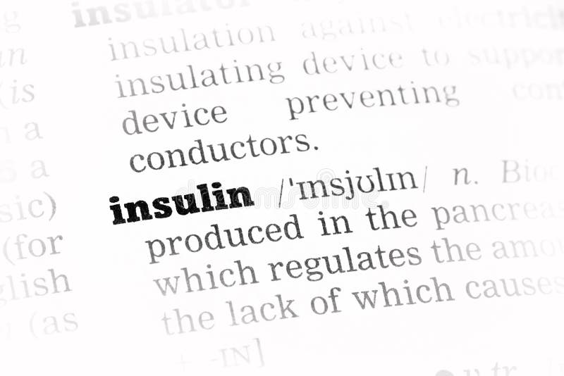 Insulin Dictionary Definition Stock Photo - Image of macro, white: 36912672