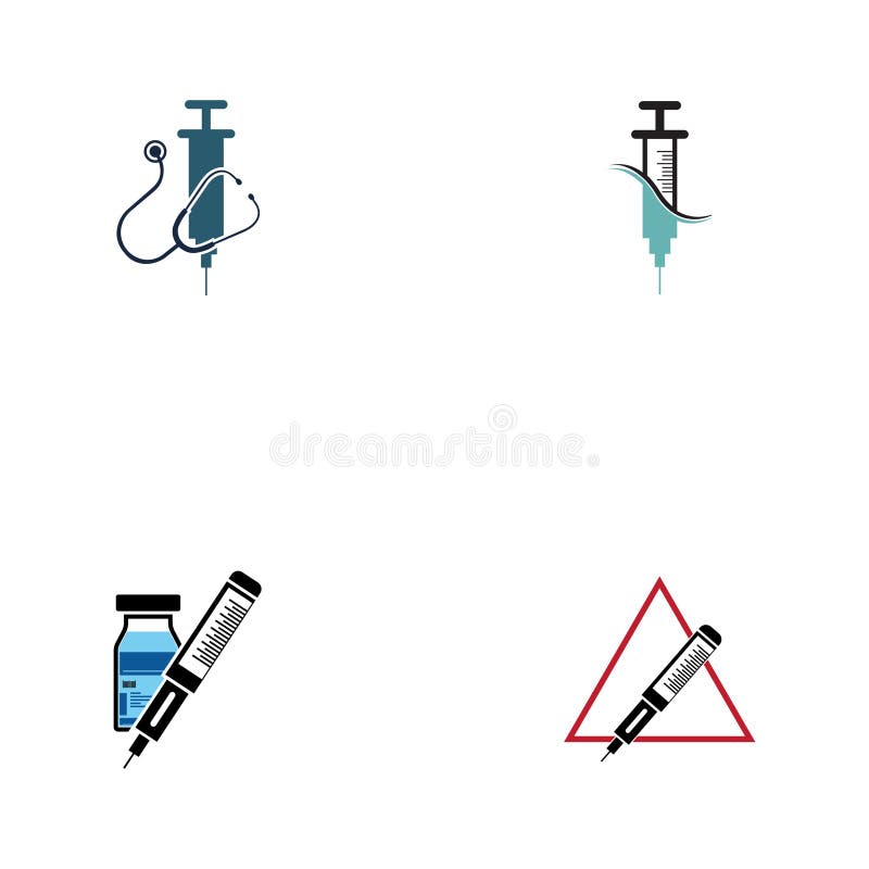 Insulin Injection Icon Illustration Simple Design Element Vector Logo ...