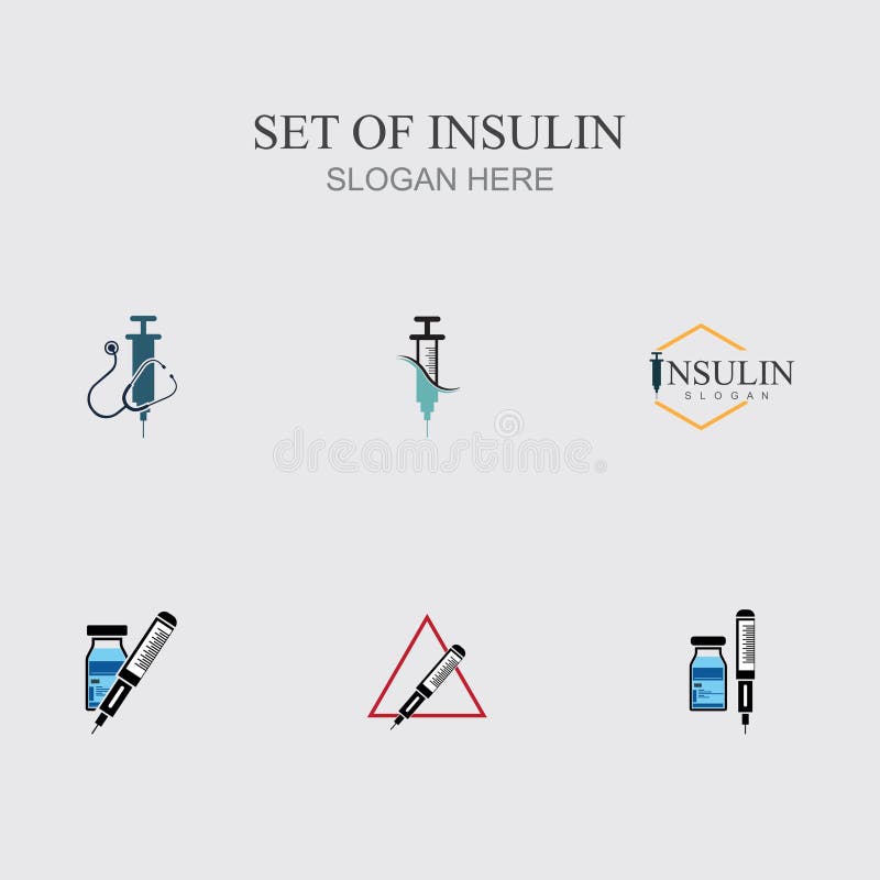Insulin Injection Icon Illustration Simple Design Element Vector Logo ...
