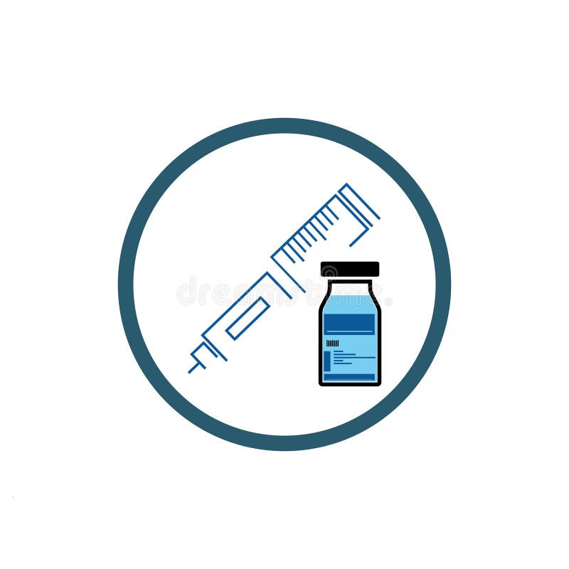 Insulin Injection Icon Illustration Simple Design Element Vector Logo ...