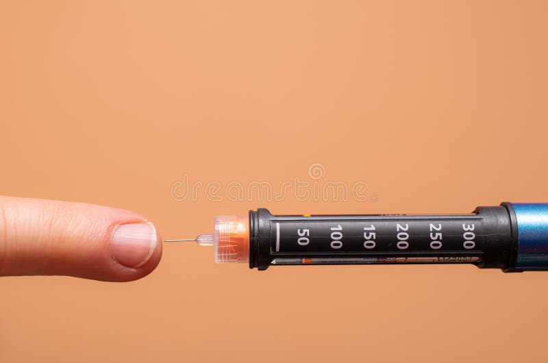 Insulin Pen with Needle in Hand Stock Image - Image of test ...