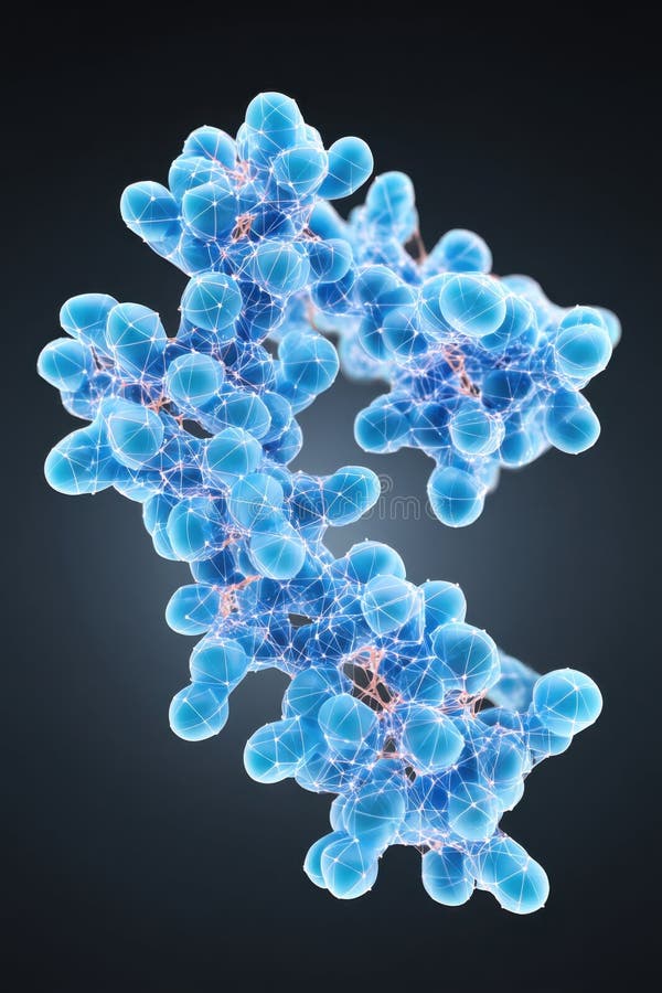 Insulin Protein Structure Visualized in a Detailed Molecular Model ...