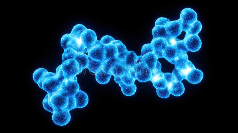 Insulin Protein Structure Visualized in a Vibrant Blue Hue, Showcasing ...