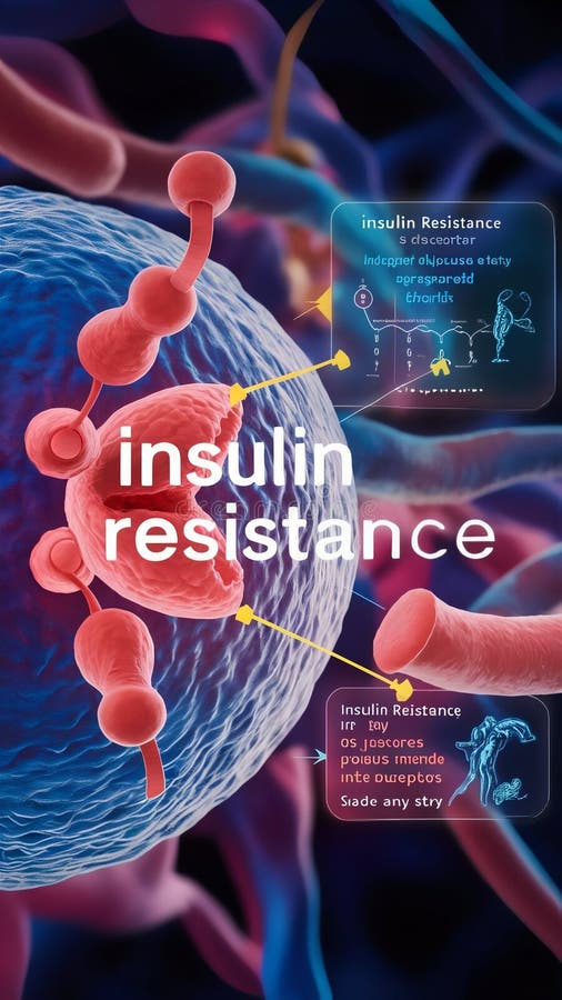 Insulin Resistance in Diabetes Stock Illustration - Illustration of ...