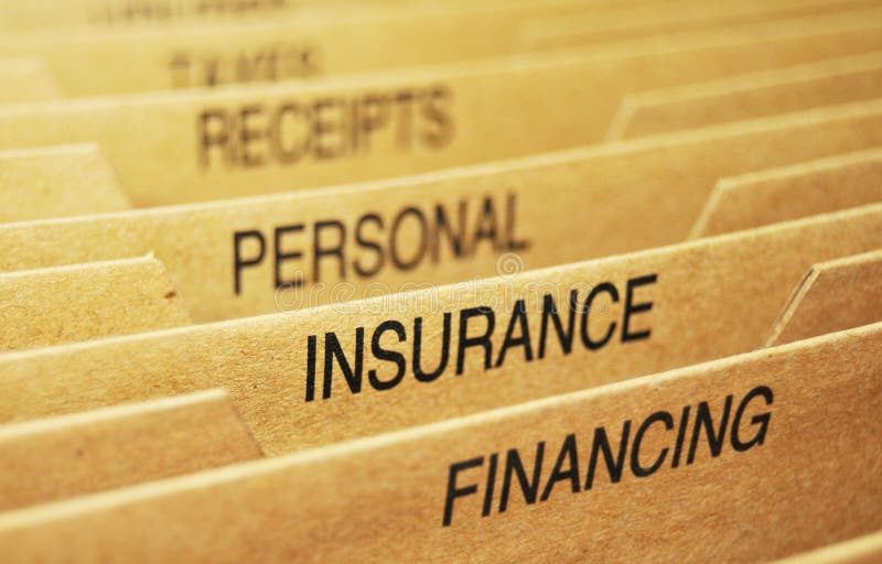 File Folder Labeled Insurance Stock Image - Image of green, cabinet ...