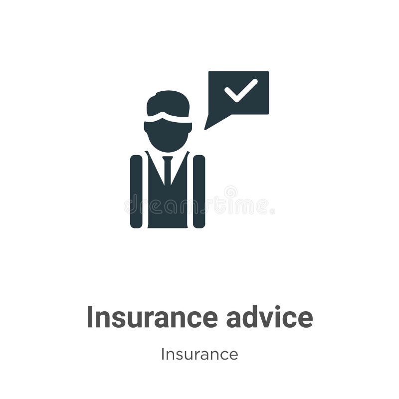 Insurance Advice Vector Icon on White Background. Flat Vector Insurance ...