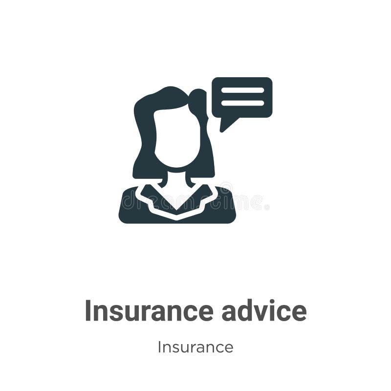 Insurance Advice Vector Icon on White Background. Flat Vector Insurance ...