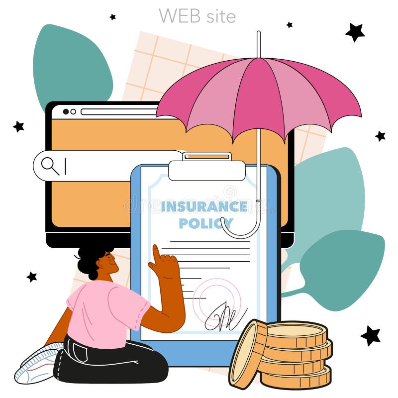 Insurance Agent or Broker Online Service or Platform. Security Stock ...