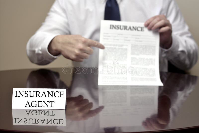 Insurance Agent Holding Insurance Contract Stock Image - Image of care ...