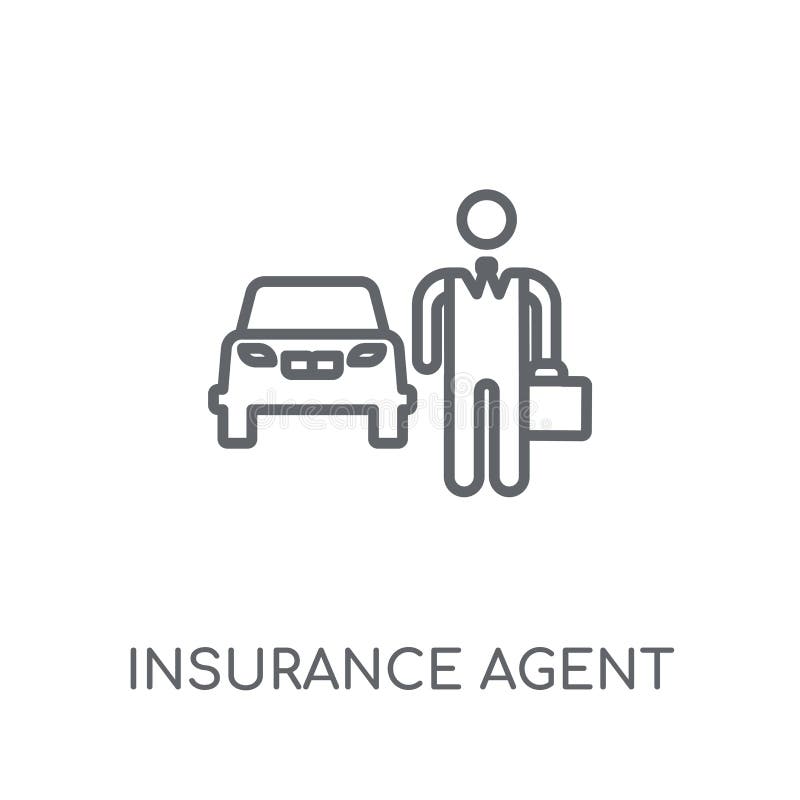 Insurance Agent Linear Icon. Modern Outline Insurance Agent Logo Stock ...
