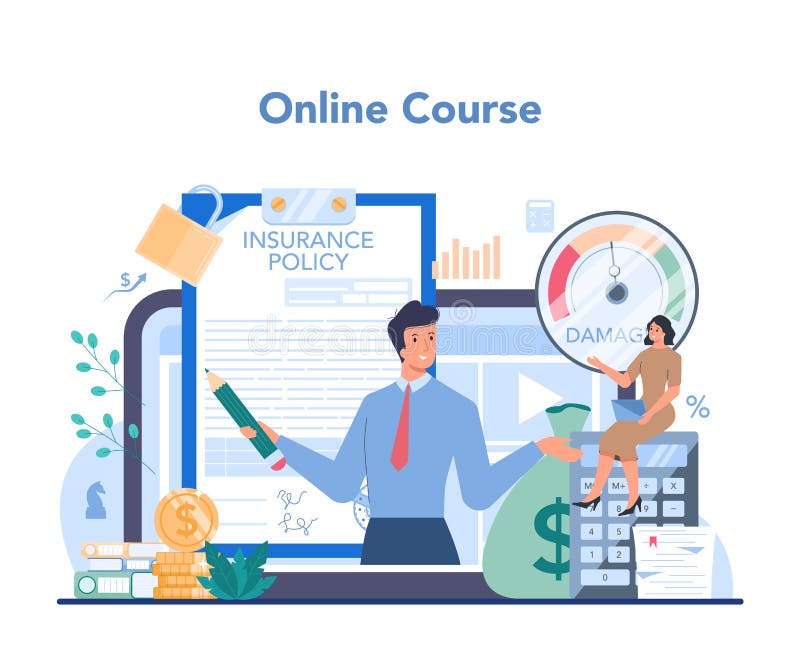 Insurance Agent Online Service or Platform. Idea of Protection Stock ...