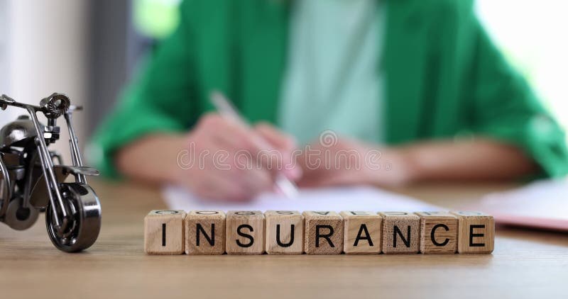 Insurance Agent or Owner Signs Motorcycle Insurance Contract Stock ...