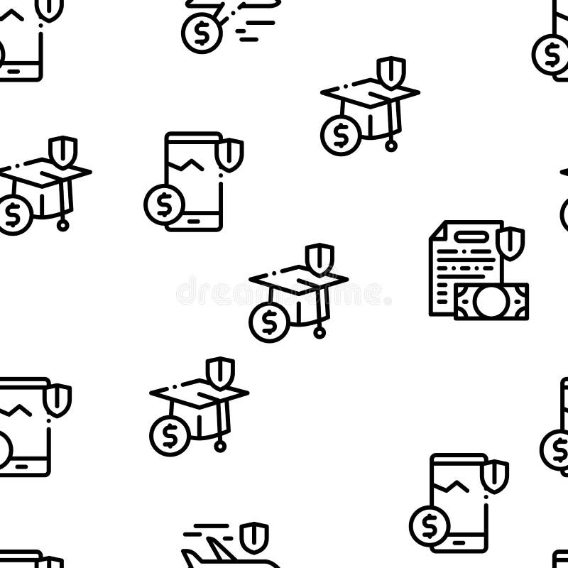 Insurance All-purpose Seamless Pattern Vector Stock Vector ...
