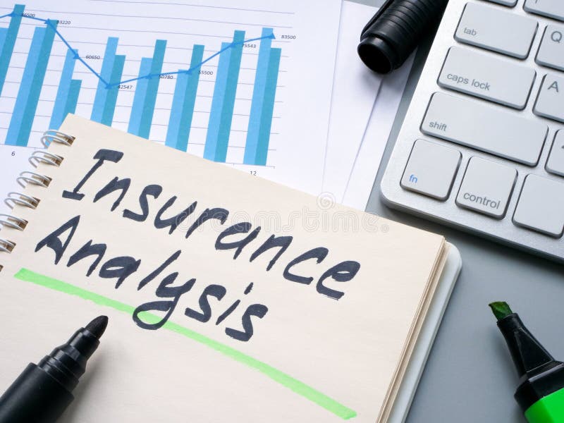 Insurance Analysis Handwritten Inscription and Papers. Stock Image ...