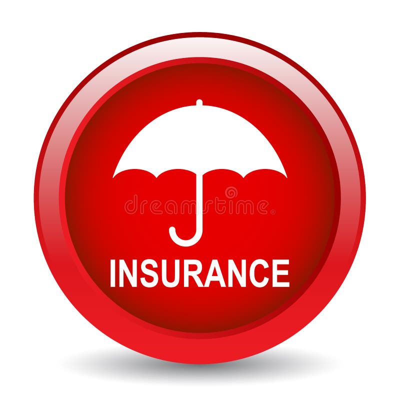 Insurance button stock illustration. Illustration of benefits - 124672803