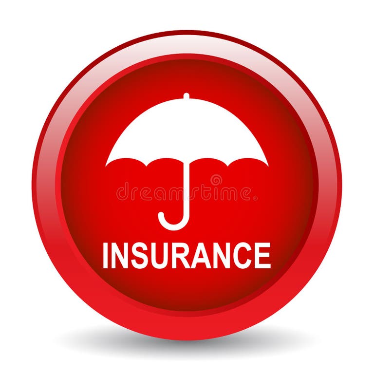 Insurance button stock illustration. Illustration of benefits - 124672803
