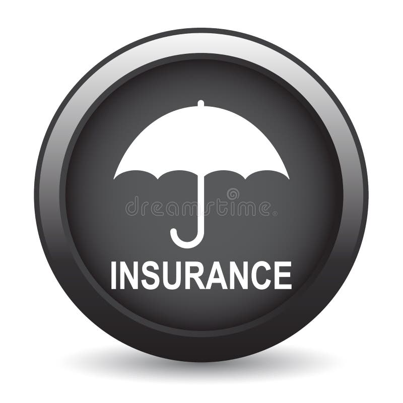 Insurance button stock illustration. Illustration of concept - 124673675