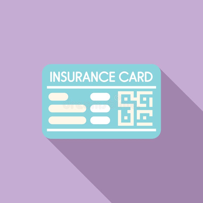 Insurance Card With Qr Code Representing Health Coverage Stock Illustration Illustration Of