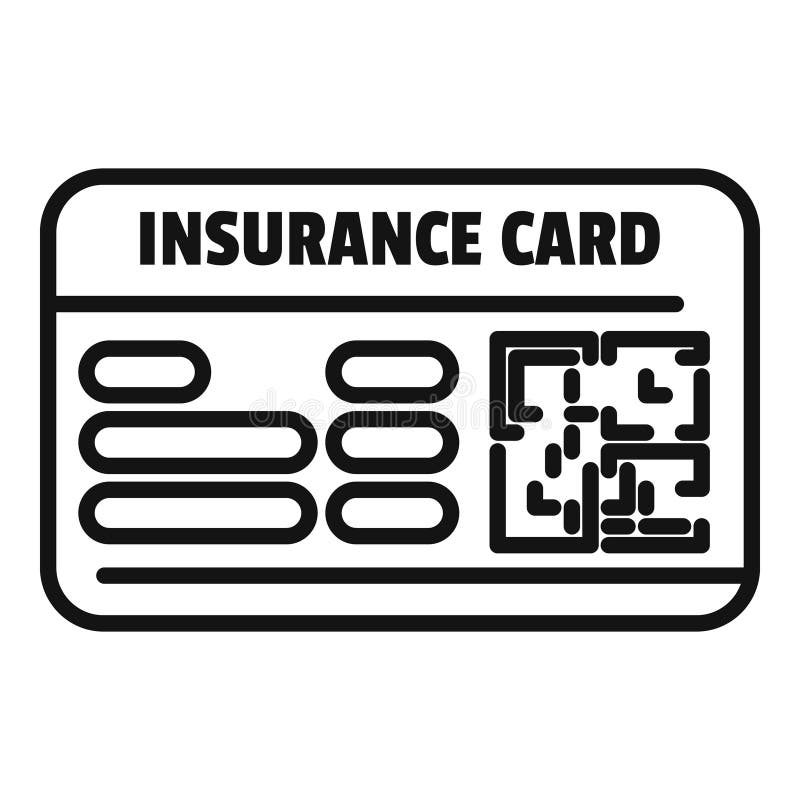 Insurance Card with Qr Code Showing Health Coverage Stock Vector ...