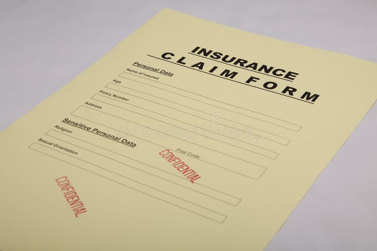 Insurance Claim Form stock photo. Image of damage, claim - 18957030