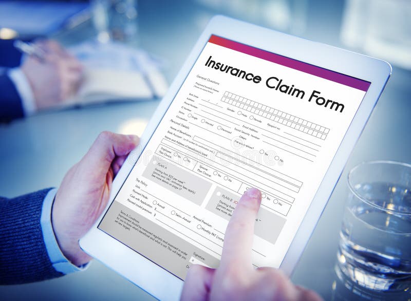 Insurance Claim Form Document Application Concept Stock Photo - Image ...