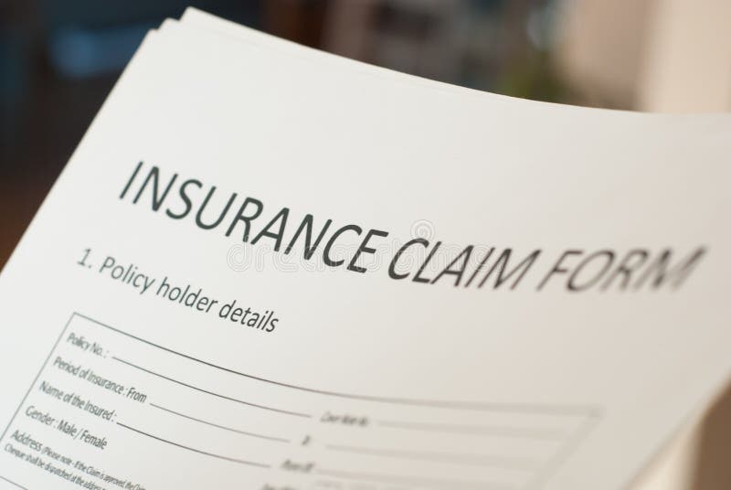 Insurance claim form stock image. Image of paper, font - 31859307