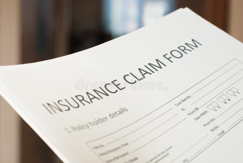 Insurance claim form stock image. Image of financial - 85844497