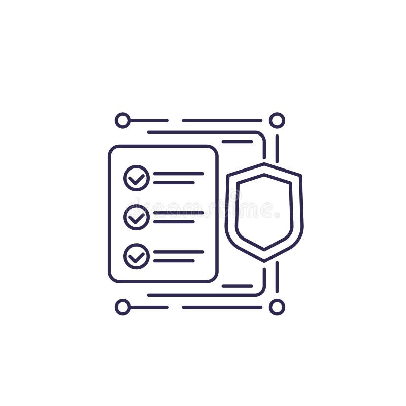 Insurance Claim Icon, Line Vector Stock Illustration - Illustration of ...