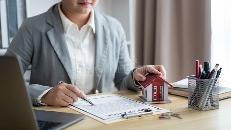 Insurance Concept the Client Reading and Revising the Insurance ...