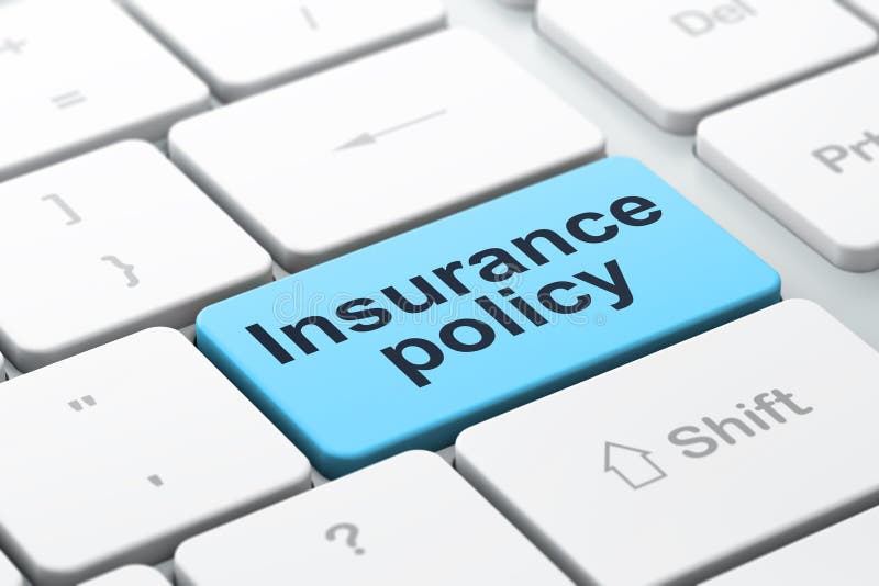Insurance Concept: Insurance Policy On Computer Keyboard Background ...