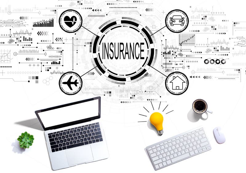 Insurance Concept Computers Light Bulb Stock Photos - Free & Royalty ...